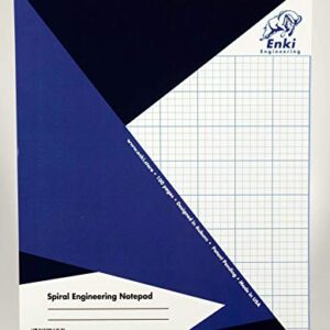 Engineering Paper 100 Sheet - Spiral Notepad (Blue Cover)