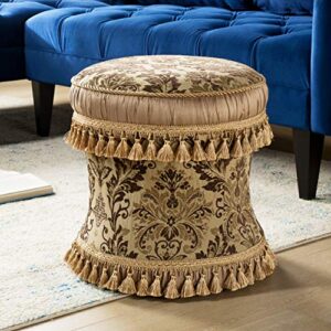 jennifer taylor home leona decorative ottoman, brown