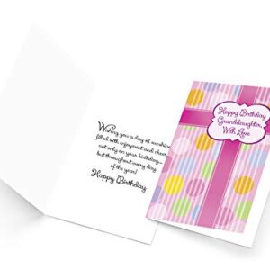 Granddaughter Birthday Card | Made in America | Eco-Friendly | Thick Card Stock with Premium Envelope 5in x 7.75in | Packaged in Protective Mailer | Prime Greetings (Birthday Present)