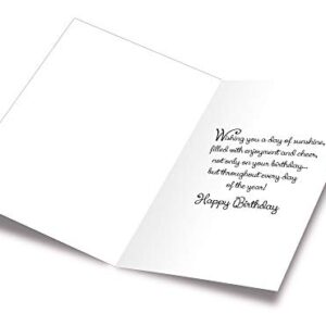 Granddaughter Birthday Card | Made in America | Eco-Friendly | Thick Card Stock with Premium Envelope 5in x 7.75in | Packaged in Protective Mailer | Prime Greetings (Birthday Present)