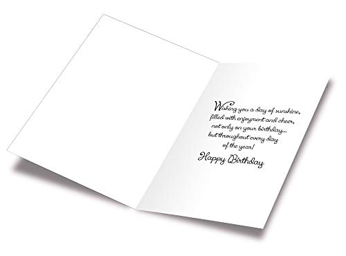 Granddaughter Birthday Card | Made in America | Eco-Friendly | Thick Card Stock with Premium Envelope 5in x 7.75in | Packaged in Protective Mailer | Prime Greetings (Birthday Present)