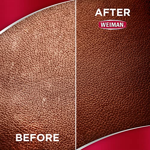 Weiman Leather Cleaner and Conditioner - 22 Ounce (2 Pack) - Restores Leather Surfaces - Ultra Violet Protectants Help Prevent Cracking or Fading of Leather Furniture, Car Seats, Shoes