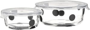 kate spade deco dot 2-piece round food storage set