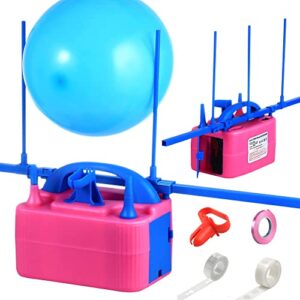 party zealot electric balloon inflator dual nozzles with balloon sizer air pump us standard plug for balloon arch, balloon column stand, and balloon decoration