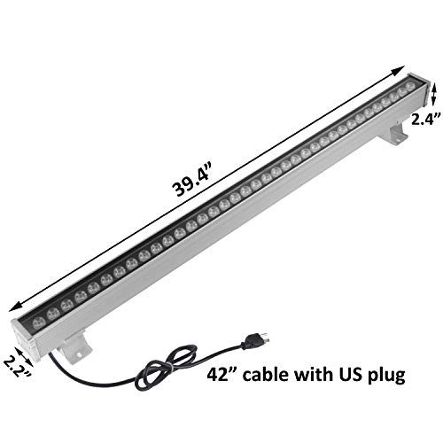 JSN&PC LED Wall Washer 36W 39.4 Inches IP65 Waterproof Outdoor Light for Advertising Boards, Billboard,Building Commercial Lighting (White 5000-5500K)