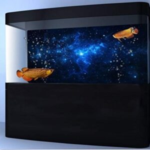 FILFEEL Aquarium Background Fish Tank Decorations Pictures PVC Adhesive Poster Stars Style Backdrop Decoration Paper Cling Decals Sticker(61 * 30cm)