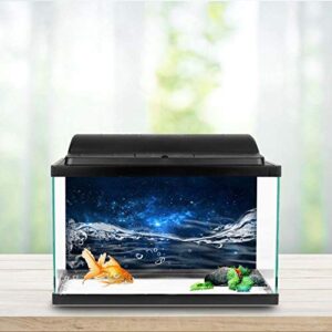 FILFEEL Aquarium Background Fish Tank Decorations Pictures PVC Adhesive Poster Stars Style Backdrop Decoration Paper Cling Decals Sticker(61 * 30cm)