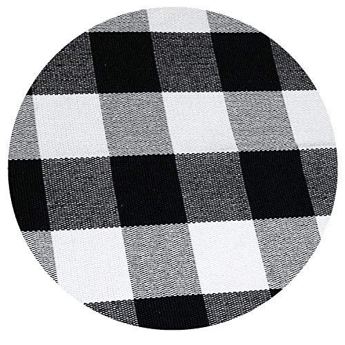 Winwinplus Buffalo Check Rug Hand-Woven Checkered Plaid Rug for Outdoor/Indoor/Door/Floor/Front Porch, Black and White Outside Mat 17.7inch x 27.5inch