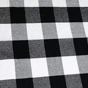 Winwinplus Buffalo Check Rug Hand-Woven Checkered Plaid Rug for Outdoor/Indoor/Door/Floor/Front Porch, Black and White Outside Mat 17.7inch x 27.5inch