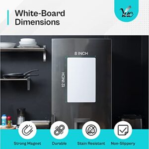 12x8 inch - Small White Board - Magnetic whiteboard - Magnetic Dry Erase Board - Fridge whiteboard - Refrigerator whiteboard - White Board for Fridge - Dry Erase Board Magnetic - Magnetic White Board