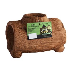 ecotrition snak shak large activity log for guinea pigs and rabbits