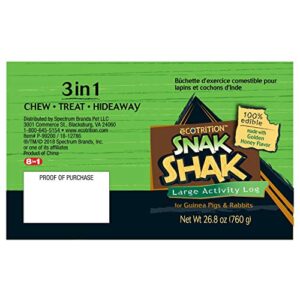 eCotrition Snak Shak Large Activity Log For Guinea Pigs And Rabbits