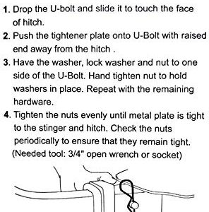 MaxxHaul 50023 Hitch Tightener Anti Rattle Stabilizer for 1.25" to 2" Hitches Reduce Movement On Hitch Mount Cargo Carrier Bike Rack