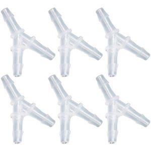 xiaoyztan 6 pcs y-type aquarium air tubing splitter connectors polypropylene equal barb air pump accessories