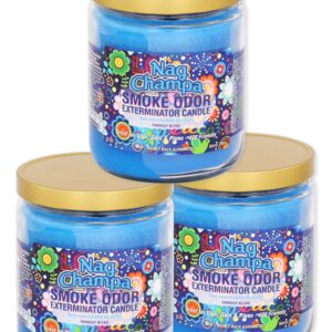 Smoke Odor Exterminator 13 oz Jar Candles Nag Champa, (3)