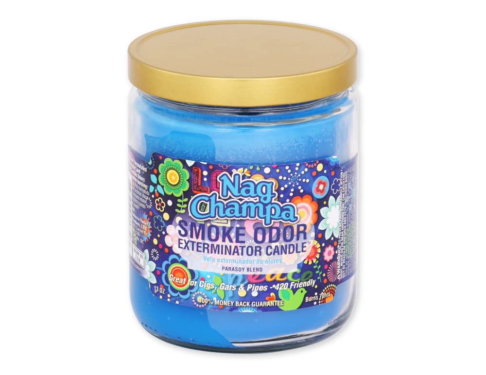 Smoke Odor Exterminator 13 oz Jar Candles Nag Champa, (3)