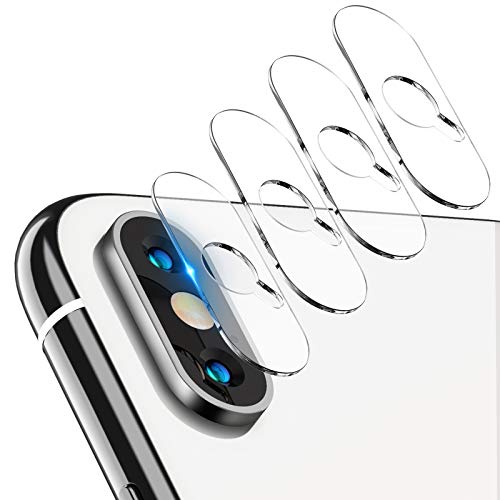 Tensea Back Camera Lens Protector Apple iPhone Xs Max/Xs/X Tempered Glass Film Screen Protector, Anti-Scratch, Anti-Fingerprint, Ultra Thin, High Definition, 4 Pack