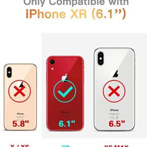 CANSHN Clear Protective Designed for iPhone XR Case [Military Drop Protection] [Not Yellowing] Shockproof Phone Case with Soft TPU Bumpers, Slim Thin Case for iPhone XR - Clear