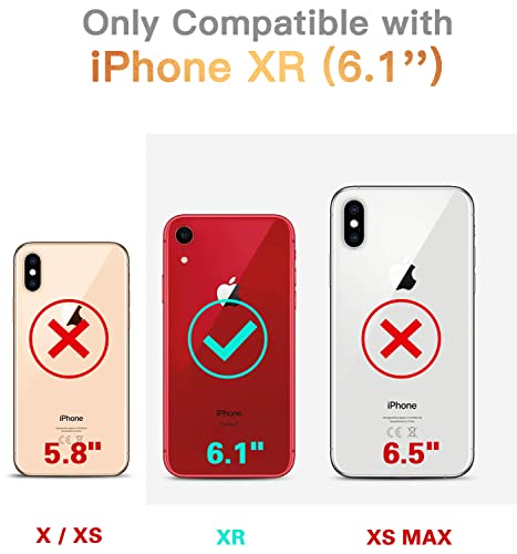 CANSHN Clear Protective Designed for iPhone XR Case [Military Drop Protection] [Not Yellowing] Shockproof Phone Case with Soft TPU Bumpers, Slim Thin Case for iPhone XR - Clear