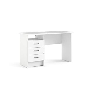 tvilum whitman desk with 3 drawers, white