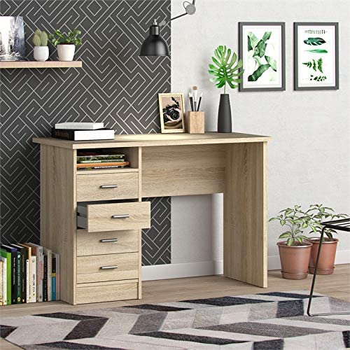 Tvilum Warner Desk with 4 Drawers, Oak Structure