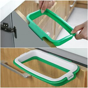 Portable Plastic Door Garbage Trash Bag Can Rack Holder Kitchen Tool 2Pcs (Color Random)