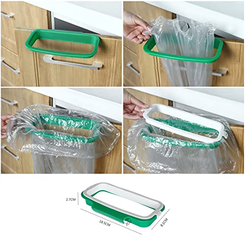 Portable Plastic Door Garbage Trash Bag Can Rack Holder Kitchen Tool 2Pcs (Color Random)