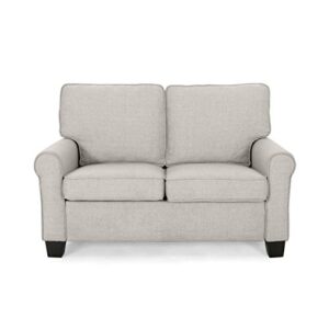 gdfstudio denise loveseat, mid-century modern, minimal, beige