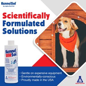 KennelSol 1-Step Kennel Cleaner - Liquid Concentrate Disinfectant and Deodorizer, Effective Against Bacteria and Viruses - 1 Pint