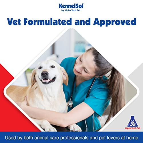 KennelSol 1-Step Kennel Cleaner - Liquid Concentrate Disinfectant and Deodorizer, Effective Against Bacteria and Viruses - 1 Pint