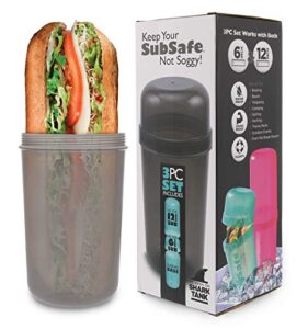 subsafe sub sandwich container – this reusable sandwich container keeps your sub safe, not soggy – ideal boating accessories and cooler accessories – as seen on shark tank, makes a great gift