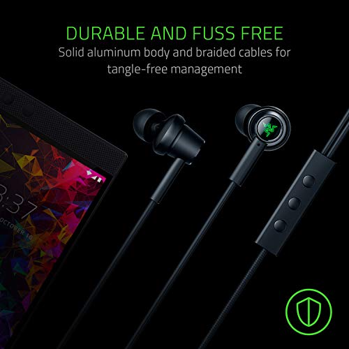 Razer Hammerhead USB-C Active Noise Cancellation (ANC) Earbuds DAC - Custom-Tuned Dual-Driver Technology - in-Line Mic & Volume Control - Aluminum Frame - Braided Cable - Matte Black