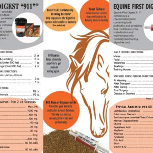 LMF Digest 911" 25 Pound prebiotic and probiotic Supplement for Horses, ruminants and Pets