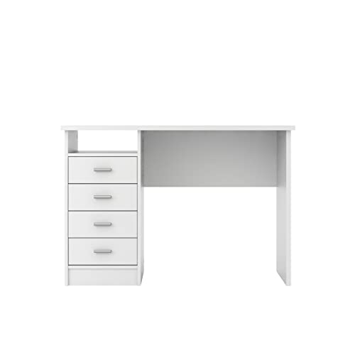 Tvilum Warner Desk with 4 Drawers, White