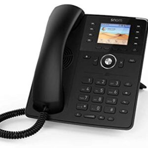 Snom D735 SIP VOIP 2.7" PoE Phone with USB WiFi Stick Support Black