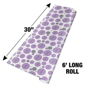 GRAPHICS & MORE Personalized Custom Purple Lavender Background Any Occasion 1 Line Sprinkle Font Gift Wrap Wrapping Paper Roll