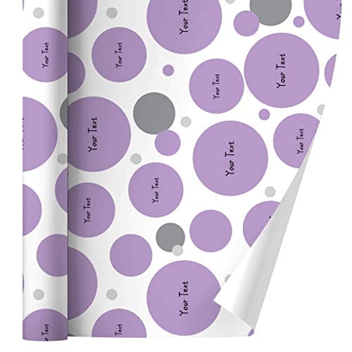 GRAPHICS & MORE Personalized Custom Purple Lavender Background Any Occasion 1 Line Sprinkle Font Gift Wrap Wrapping Paper Roll