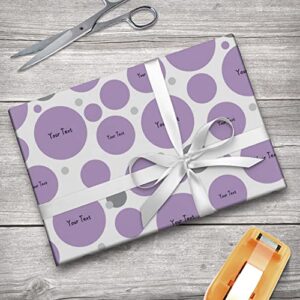 GRAPHICS & MORE Personalized Custom Purple Lavender Background Any Occasion 1 Line Sprinkle Font Gift Wrap Wrapping Paper Roll