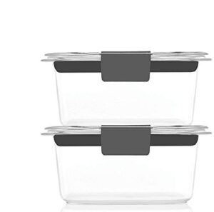 brilliance food storage container, small, 1.3 cup, clear, pack of 2