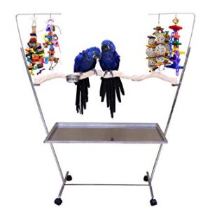 Large Stainless Steel Parrot Play Stand