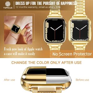 top4cus 40mm Cover Environmental Soft Flexible TPU Anti-Scratch Lightweight Protective 40mm Iwatch Case Compatible with Apple Watch Series 7 Series 6/SE/5/4 Series 3/2/1 - Gold