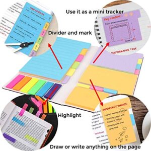 Large and Small Sticky Notes Set with Fineliner Color Pens Set- 60 Ruled Lined Notes 4x6, 48 Dotted Notes 3x4, 48 Blank Notes 4x3,48 Orange 2x2 and Pink 1.5x2, 150 Inde x Tabs