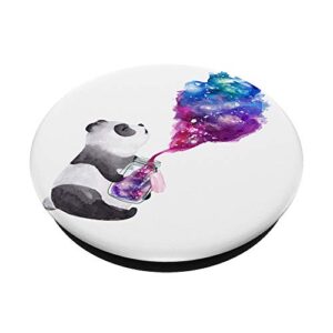 Cute Panda Water Color Space Galaxy Animal Lover PopSockets PopGrip: Swappable Grip for Phones & Tablets