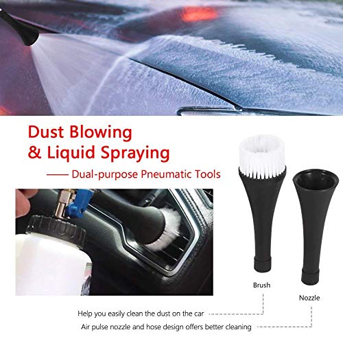 Cretee 1L Car Cleaning Gun Foamaster Washing Cleaner Kit with 2 Set Nozzle Sprayer Connector(8 Atmospheric Pressure Needed)