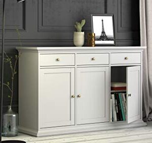 Tvilum Sonoma Sideboard with 3 Doors and 3 Drawers, White