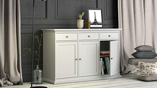 Tvilum Sonoma Sideboard with 3 Doors and 3 Drawers, White