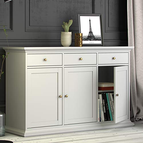 Tvilum Sonoma Sideboard with 3 Doors and 3 Drawers, White