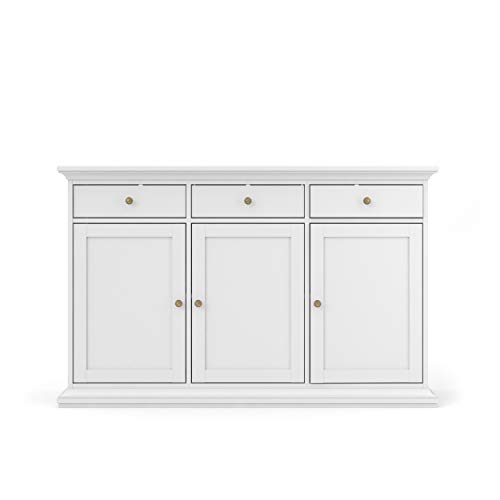 Tvilum Sonoma Sideboard with 3 Doors and 3 Drawers, White