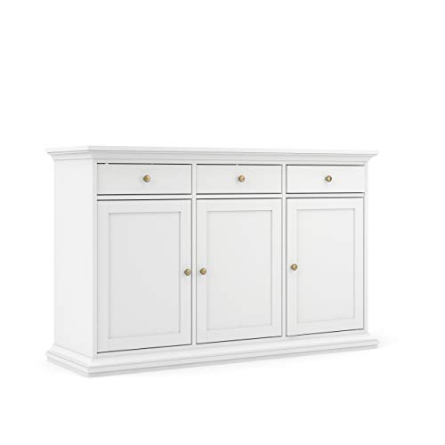 Tvilum Sonoma Sideboard with 3 Doors and 3 Drawers, White