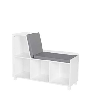 riverridge book nook collection kids cubbies storage bench, white